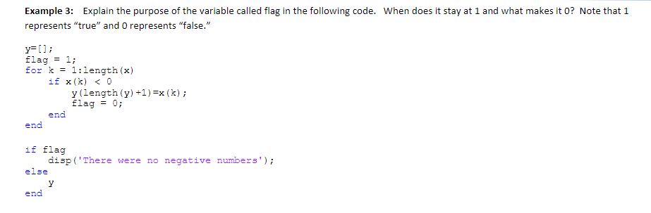 Solved Example 3: Explain the purpose of the variable called | Chegg.com