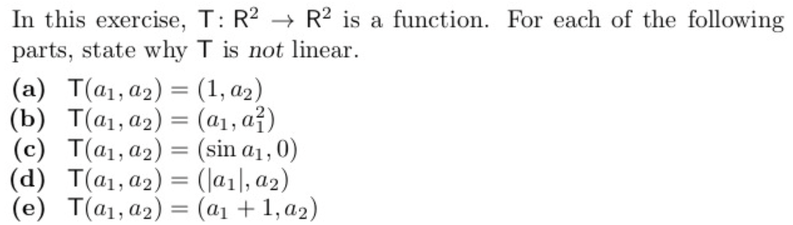 Solved In this exercise, T:R2→R2 is a function. For each of | Chegg.com