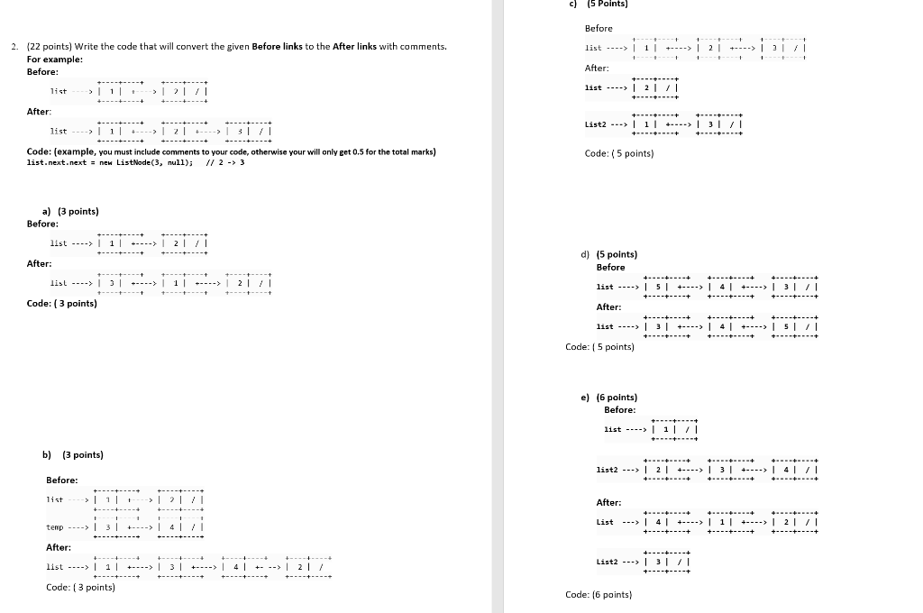 Solved // The following ListNode class is used for | Chegg.com Solved // The following ListNode class is used for | Chegg.com