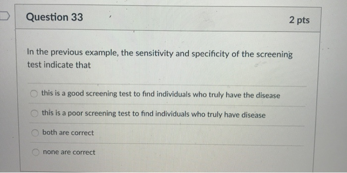Solved 2 pts DQuestion 32 Utilizing the fourfold table below | Chegg.com