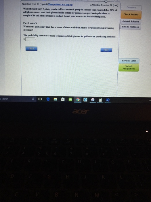 Solved Question 8 of 15 (1 point) View problem in a.pop- | Chegg.com