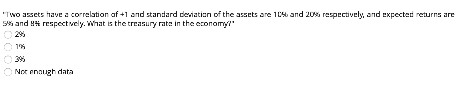 Solved "Two assets have a correlation of +1 and standard | Chegg.com