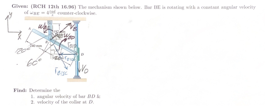 Solved Given: (RCH 12th 16.96) The mechanism shown below. | Chegg.com