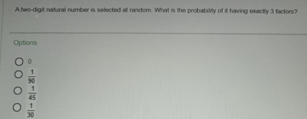 Solved A two-digit natural number is selected at random. | Chegg.com