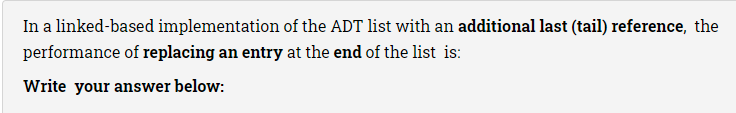 Solved In a linked-based implementation of the ADT list with | Chegg.com