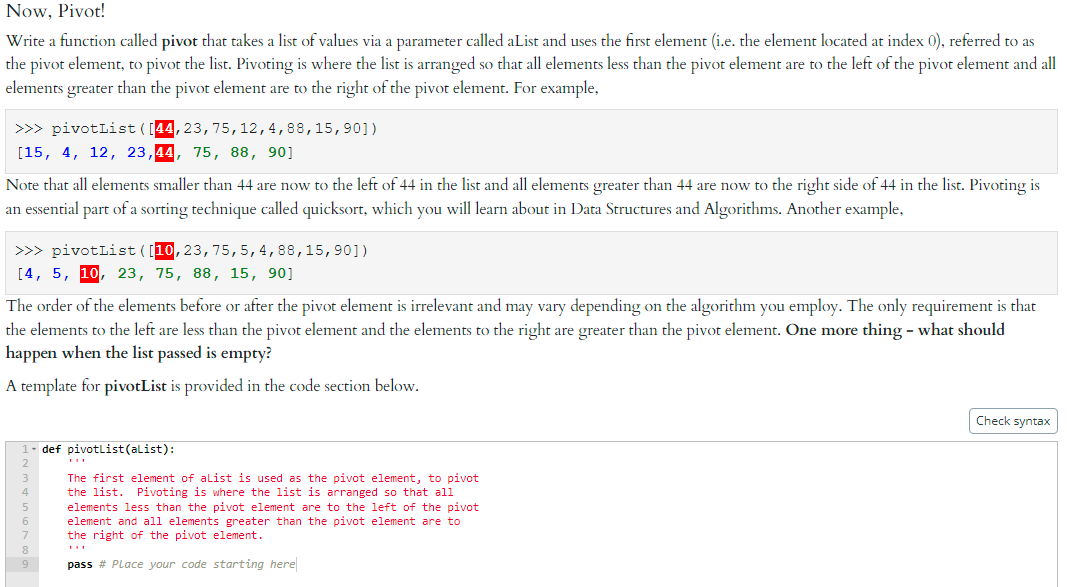 Solved Slide to the Right! Write a function called | Chegg.com