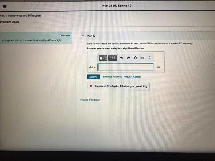Solved PH1123-01, Spring 19 C24.1: Interference and | Chegg.com