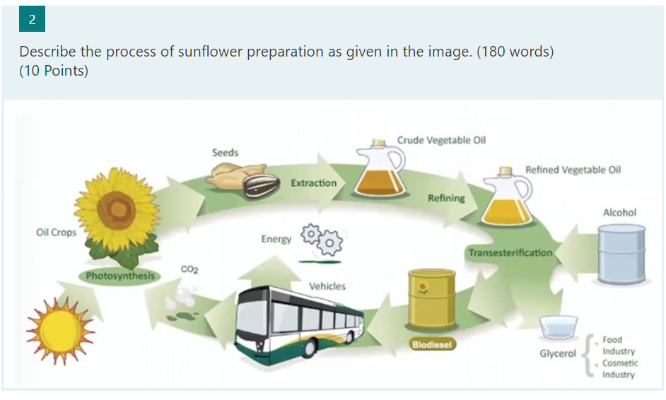 Solved 2 Describe the process of sunflower preparation as | Chegg.com