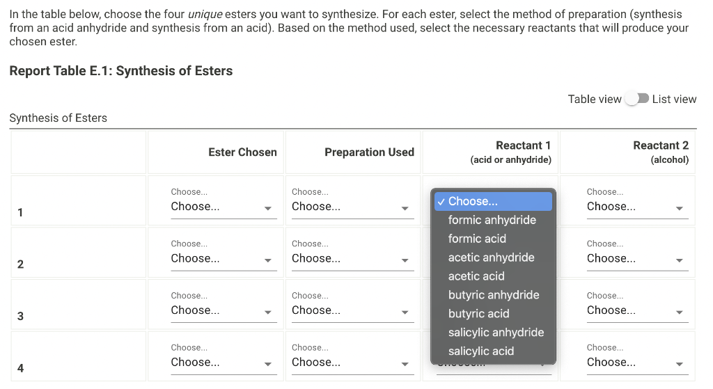 Report - Synthesis of Esters Synthesis of Esters How | Chegg.com