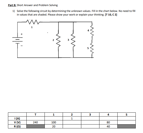 Solved Solve the following circuit by determining the | Chegg.com