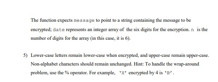 Solved Project 6, Program Design One way to encrypt a | Chegg.com