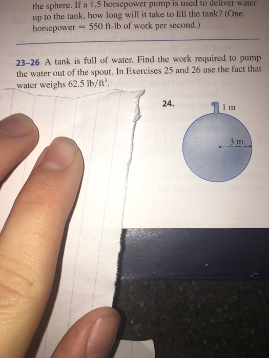 Solved A tank is full of water. Find the work required to | Chegg.com