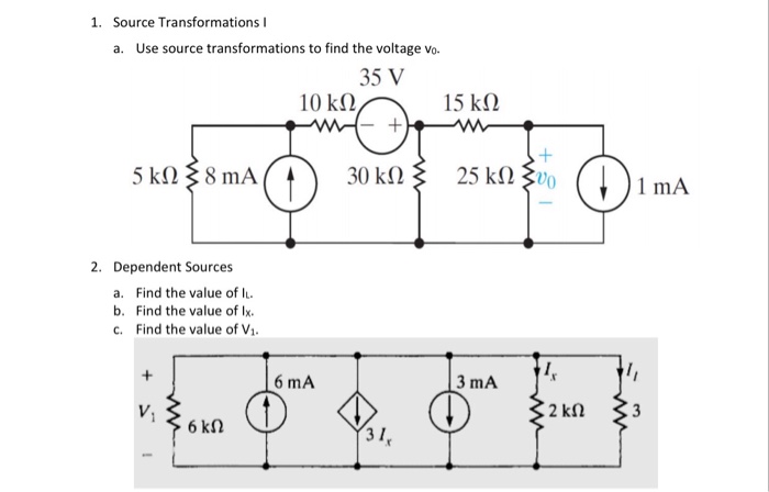 Solved Source Transformations I a. Use source | Chegg.com