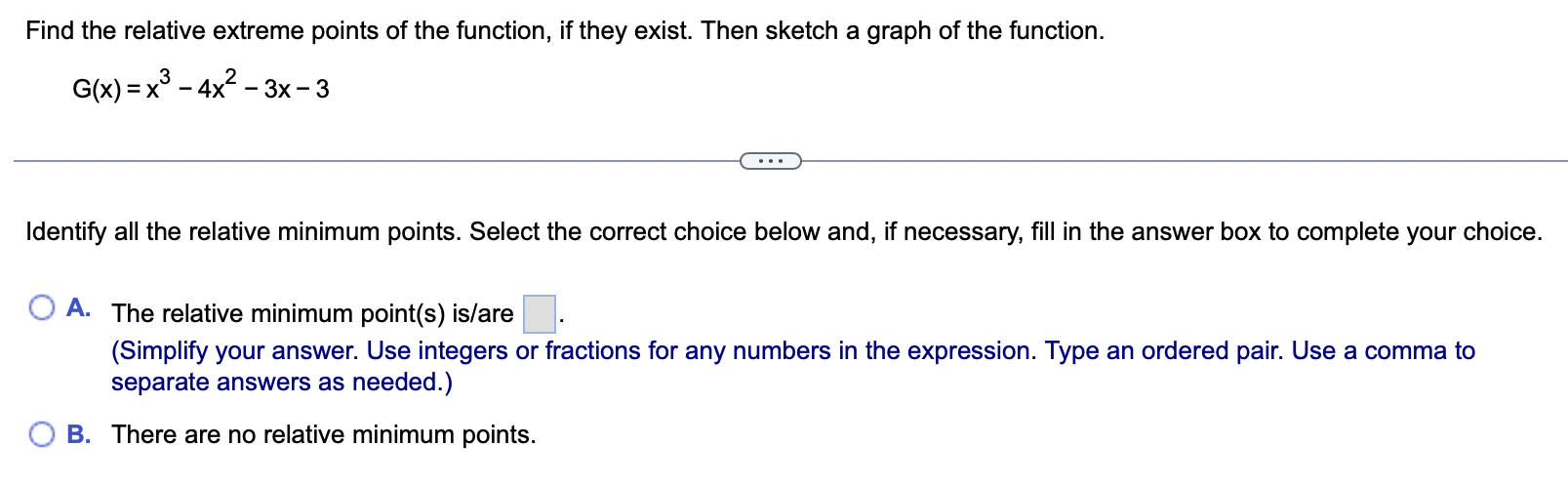 Solved Find the relative extreme points of the function, if | Chegg.com