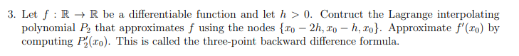 Solved 3. Let f:R→R be a differentiable function and let | Chegg.com