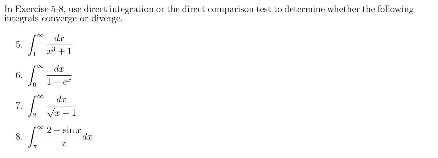 Solved In Exercise 5-8, use direct integration or the direct | Chegg.com