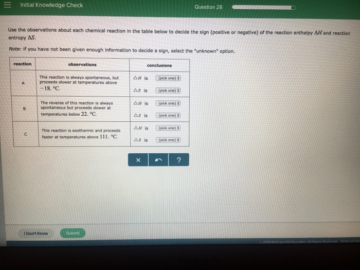 Solved Initial Knowledge Check Question 28 Use the | Chegg.com