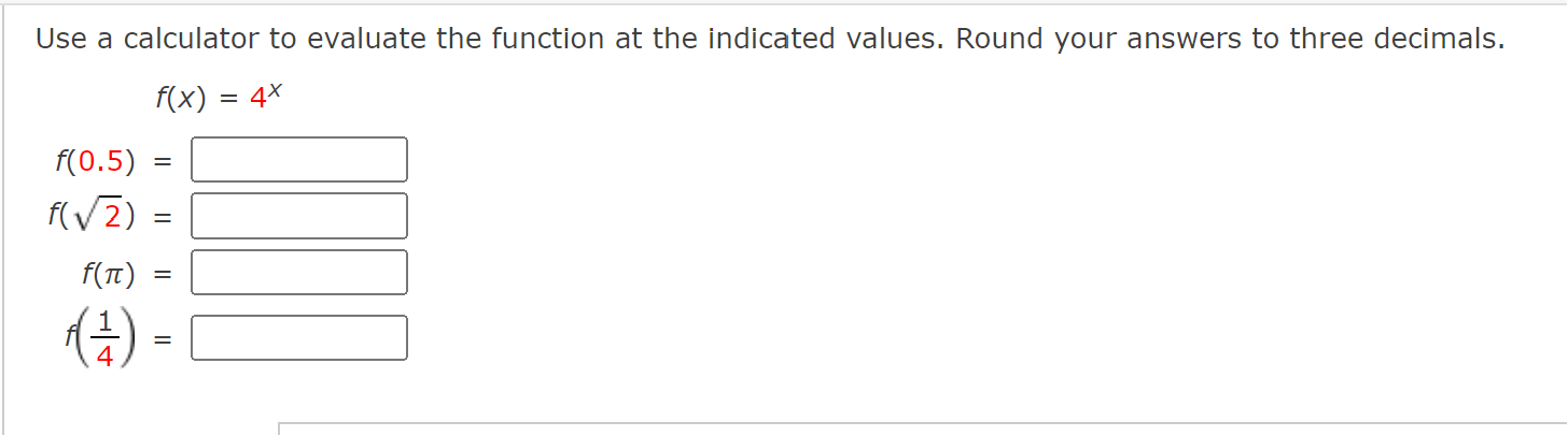 Solved Use a calculator to evaluate the function at the | Chegg.com