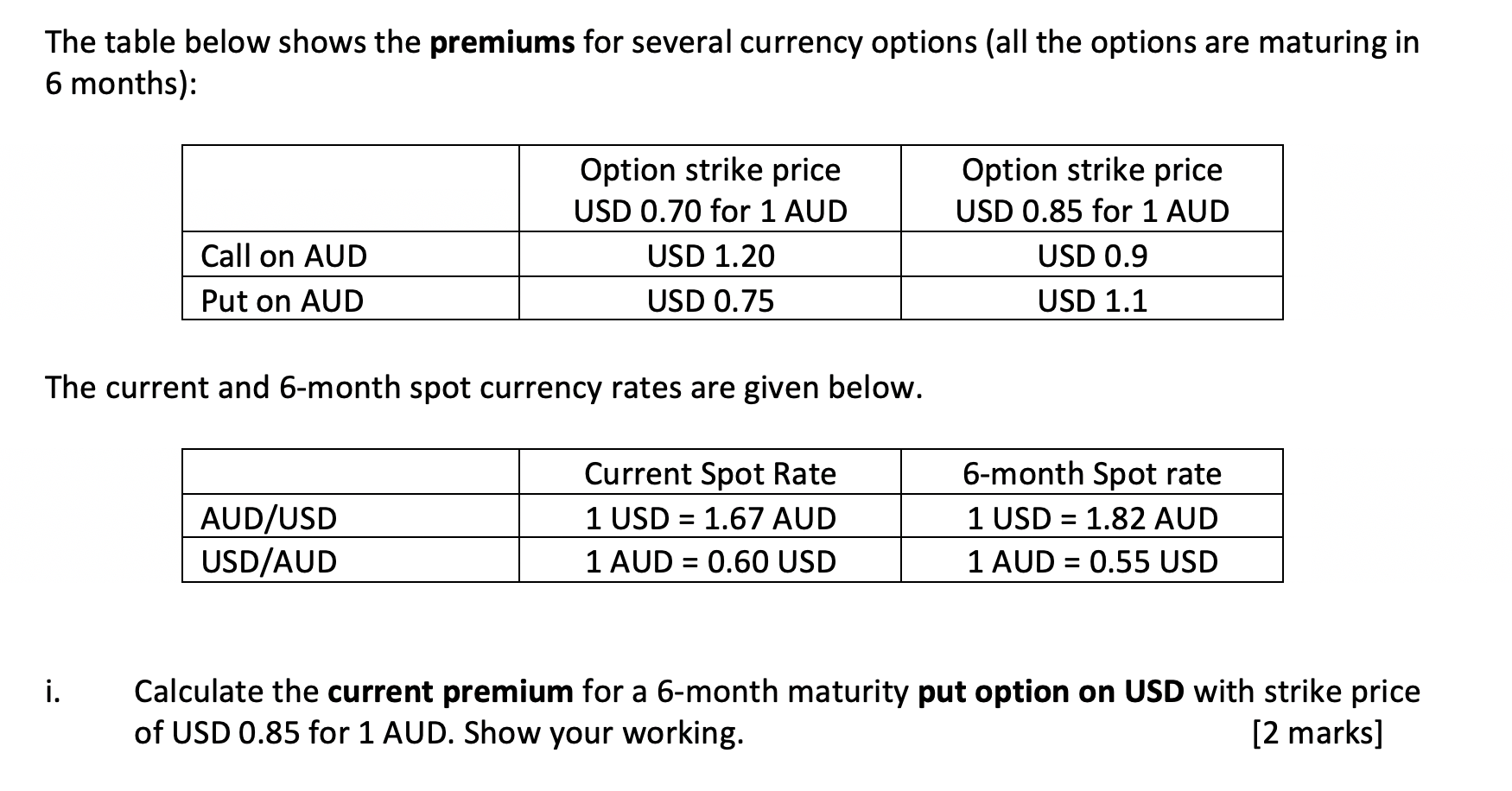 Solved The table below shows the premiums for several | Chegg.com