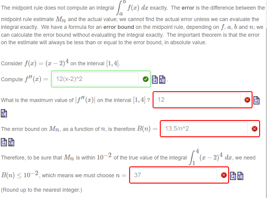 Solved The Midpoint Rule Does Not Compute An Integral 