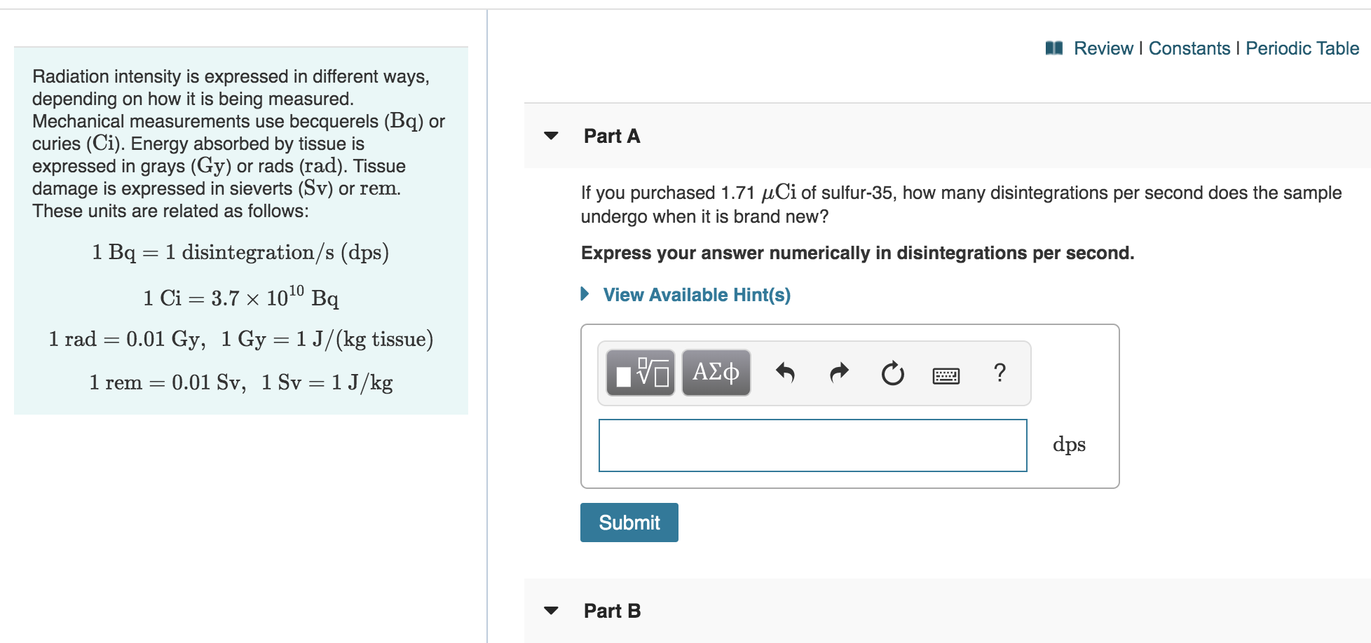 Solved MI Review | Constants | Periodic Table Part A | Chegg.com
