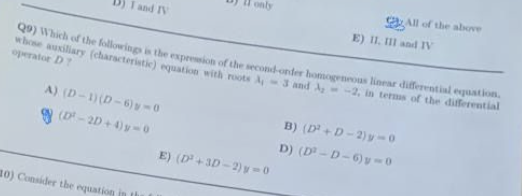 Solved Q9) ﻿Which of the following is the exprssion of the | Chegg.com