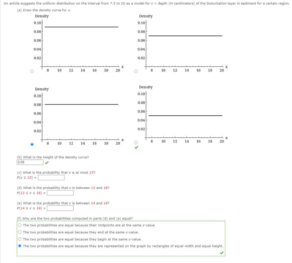 Solved An article suggests the uniform distribution on the | Chegg.com