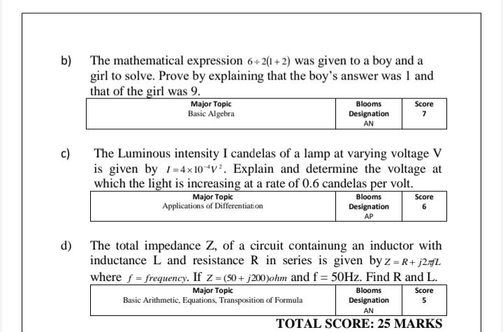 Solved b) The mathematical expression 6÷2(1+2) was given to | Chegg.com