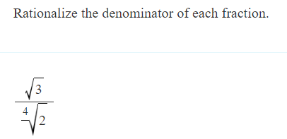 Solved Rationalize the denominator of each fraction.3224 | Chegg.com