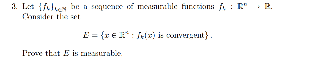 Solved Let {fk}k∈N be a sequence of measurable functions | Chegg.com