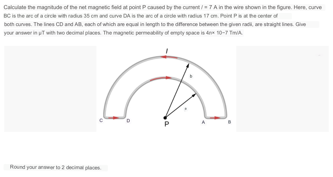 Solved Calculate the magnitude of the net magnetic field at | Chegg.com