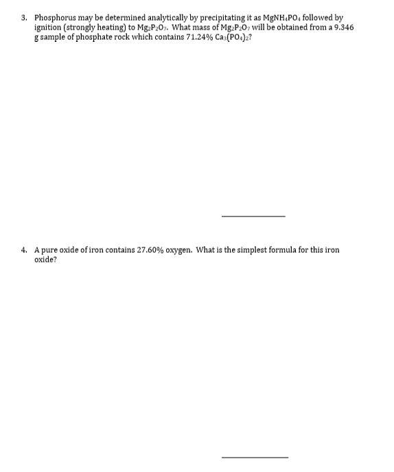 Solved EXPERIMENT 4 - Moles, Weight Relationships and | Chegg.com