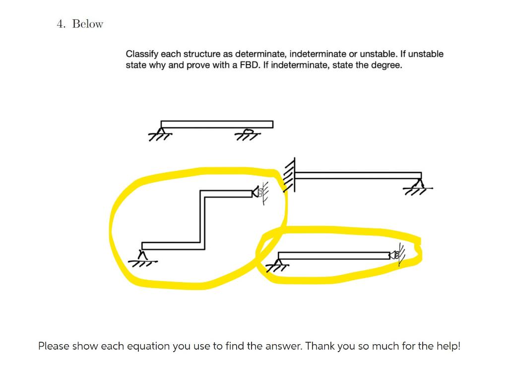 Solved 4. Below Classify each structure as determinate, | Chegg.com