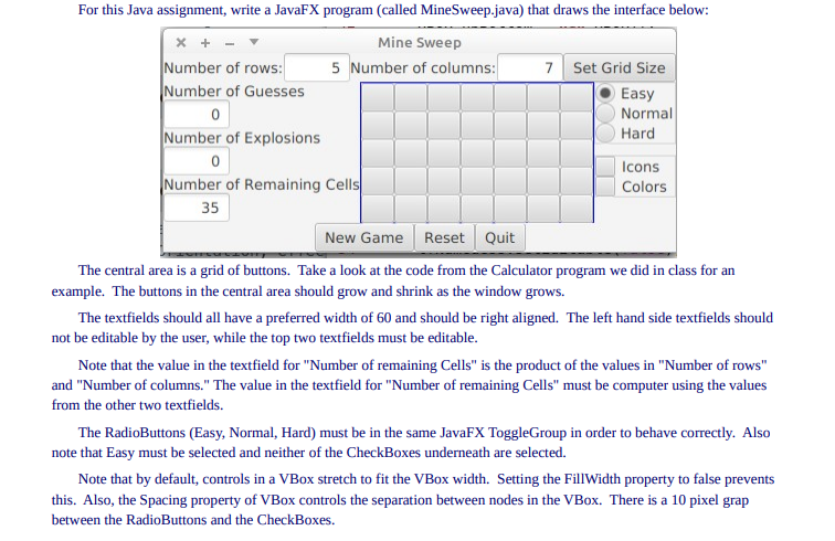 For this Java assignment, write a JavaFX program | Chegg.com