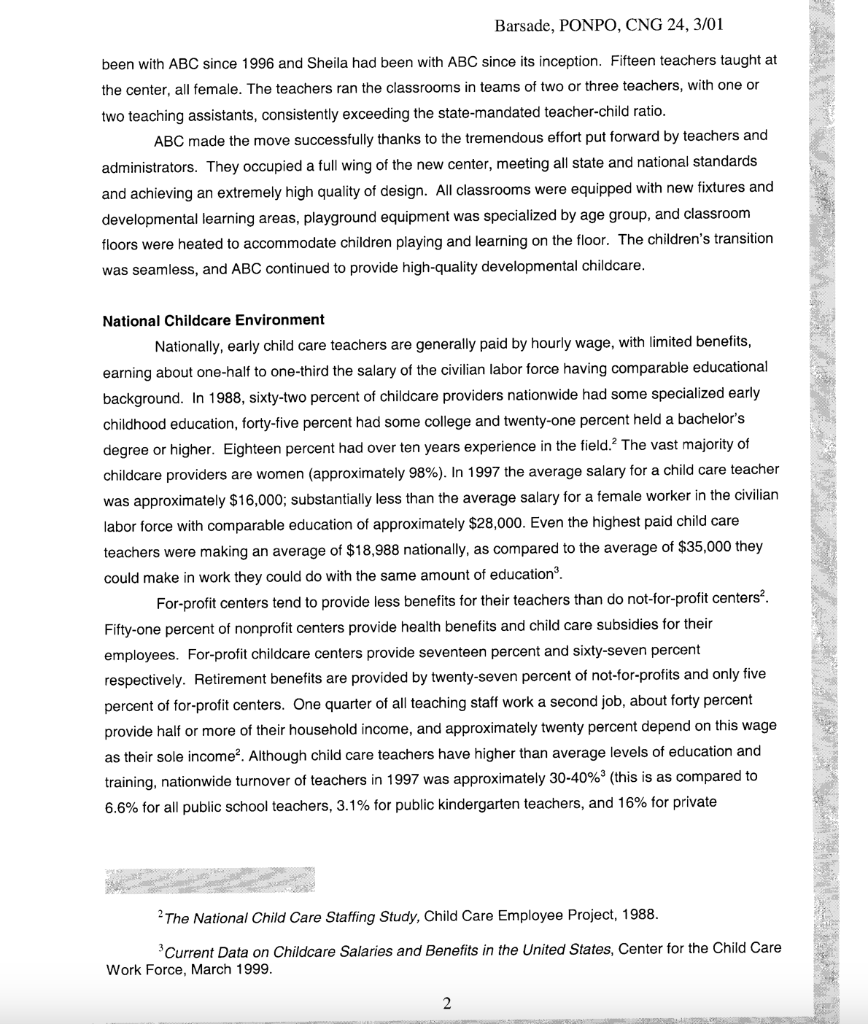 Solved Mini Case Study #5 Read the ABC Child Care Case | Chegg.com