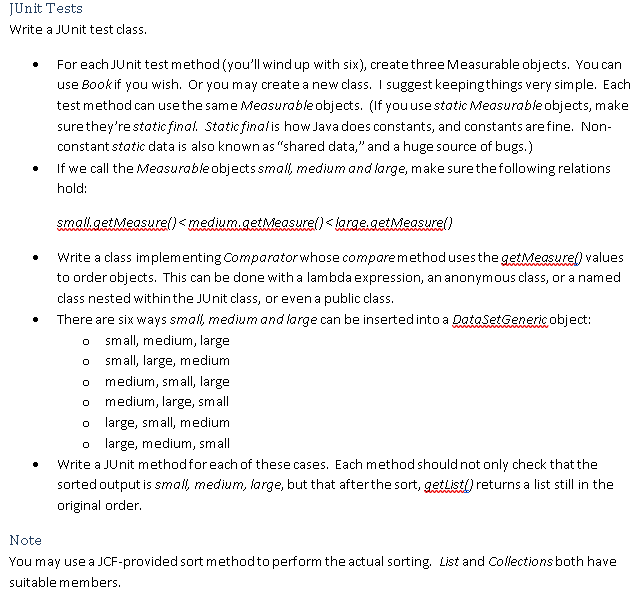 Solved Java Write A Junit Test Class For Each Junit Test 