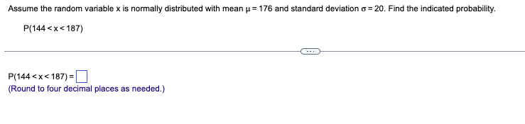 Solved Assume the random variable x is normally distributed | Chegg.com