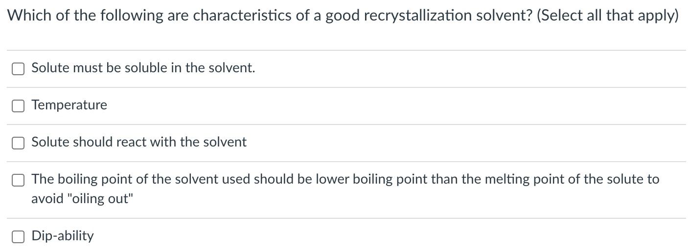 Solved Which of the following are characteristics of a good | Chegg.com