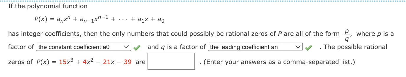Solved If the polynomial function | Chegg.com