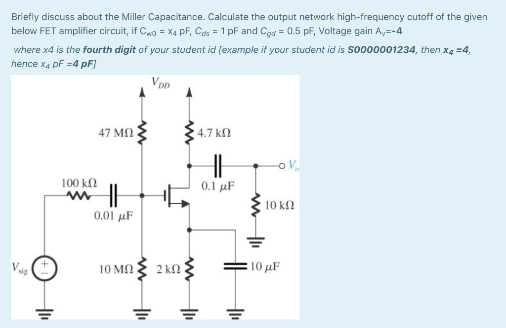 Solved Briefly discuss about the Miller Capacitance. | Chegg.com
