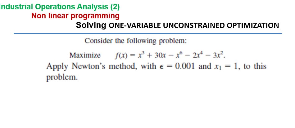 Solved Industrial Operations Analysis (2) Non linear | Chegg.com