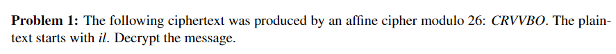 Solved Problem 1: The following ciphertext was produced by | Chegg.com