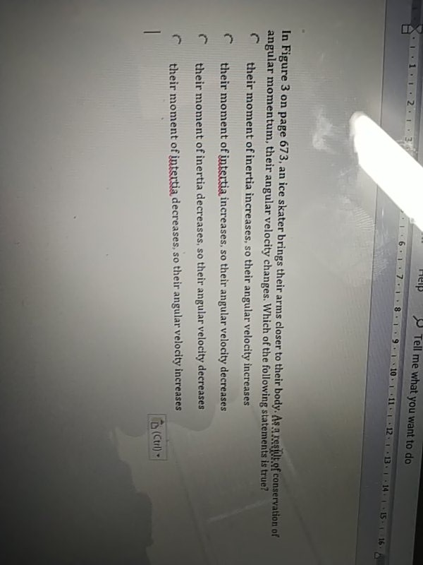 Solved 694 /934 rease to keep the angular momentunm angular | Chegg.com