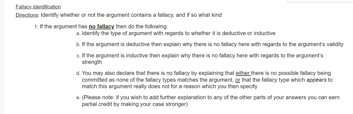 Solved Fallacy identification Directions: Identify whether | Chegg.com