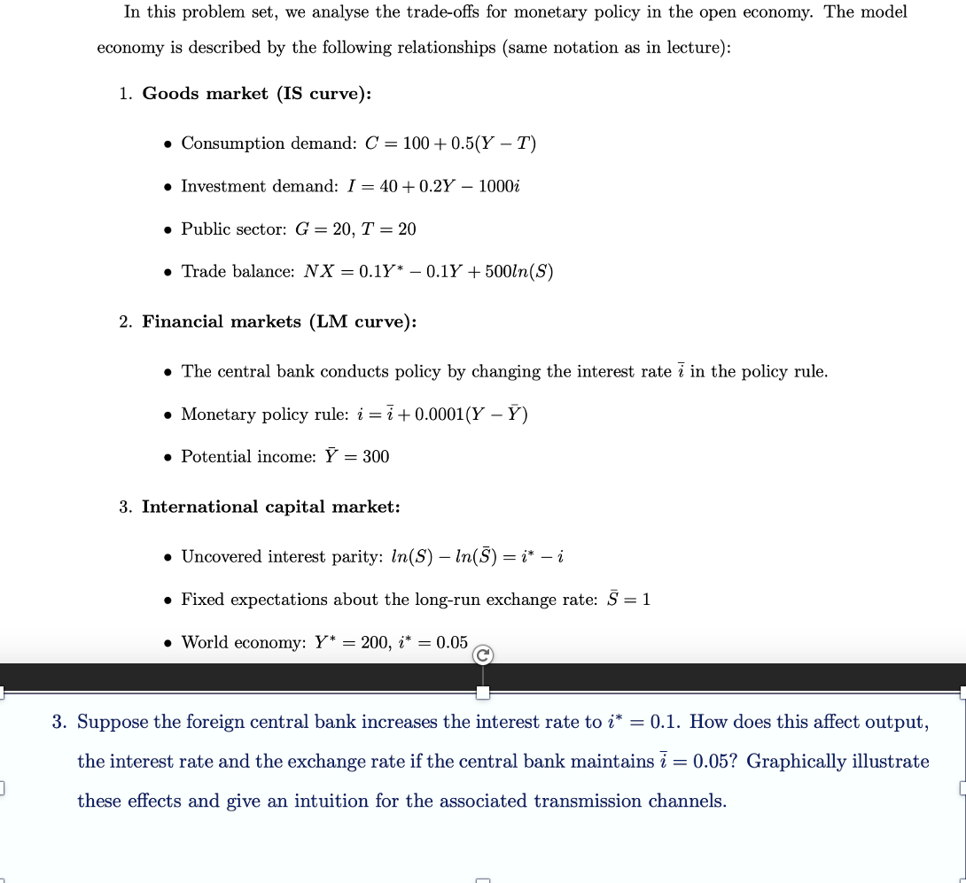 Solved In this problem set, we analyse the trade-offs for | Chegg.com