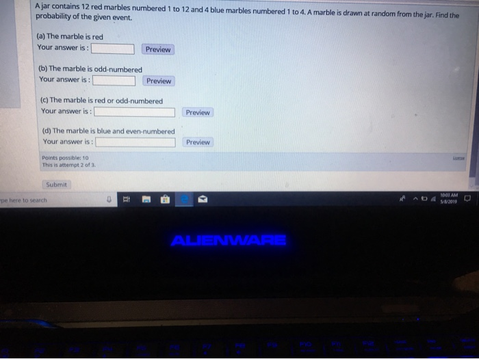 Solved Ajar contains 12 red marbles numbered 1 to 12 and 4 | Chegg.com