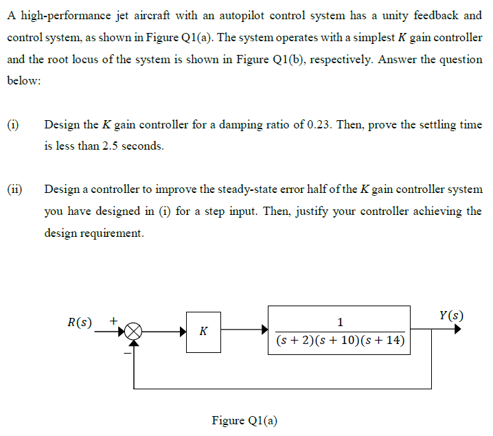 Solved A high-performance jet aircraft with an autopilot | Chegg.com