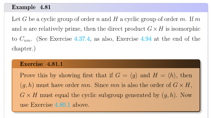 Solved Example 4.81 Let G be a cyclic group of order n and H | Chegg.com