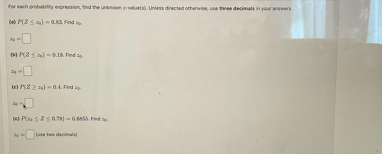 Solved Evaluate the following probability expressions. | Chegg.com