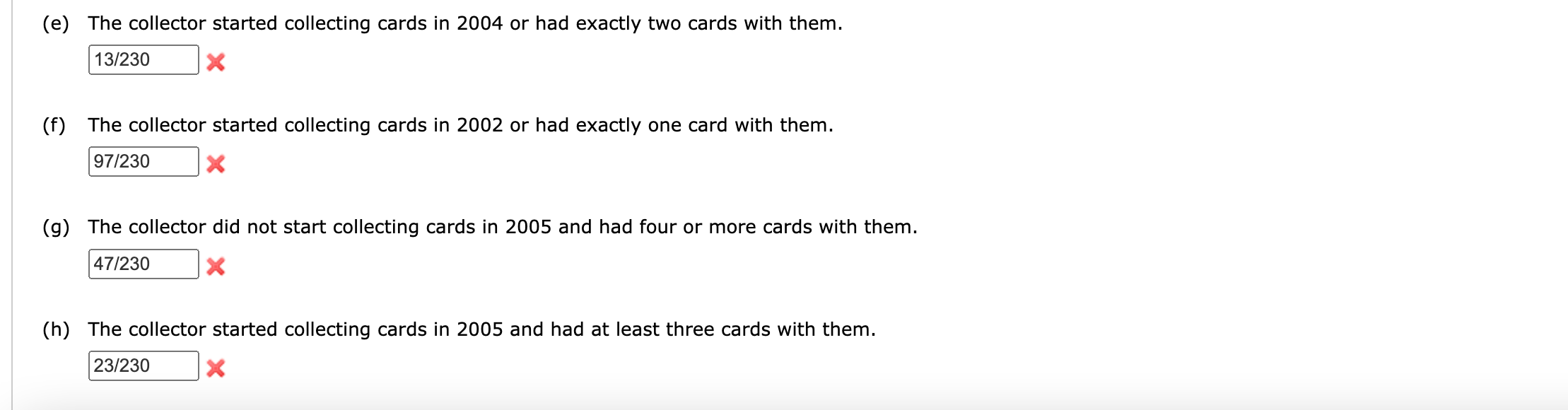 Solved baseball cards. The results are shown in the table | Chegg.com